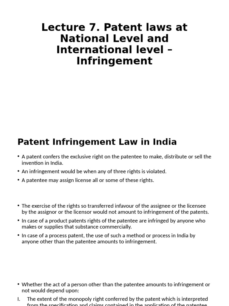 lecture 7 | PDF | License | Patent