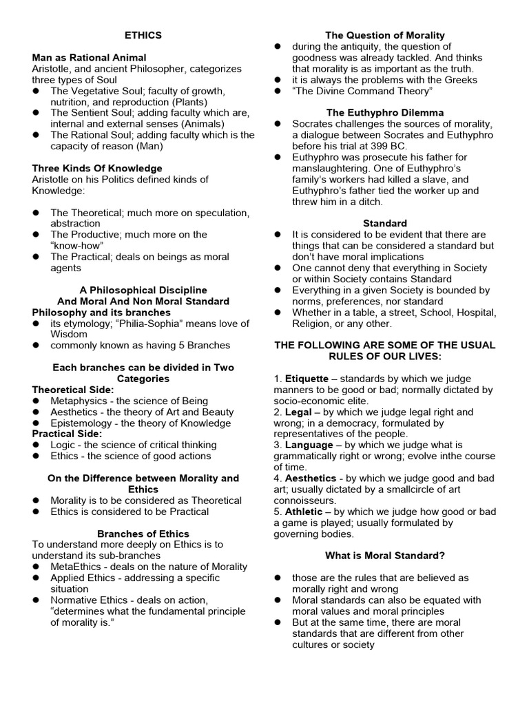 Ethics | PDF | Autonomy | Morality