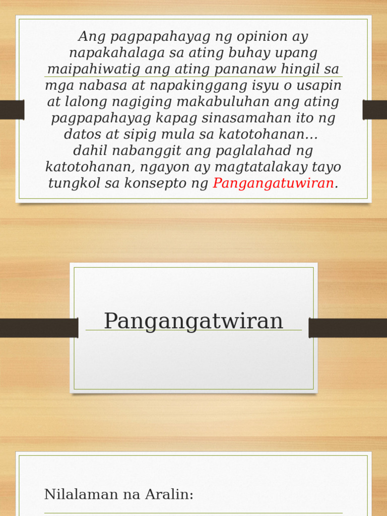 Pangangatuwiran Group 5 Presentation | PDF