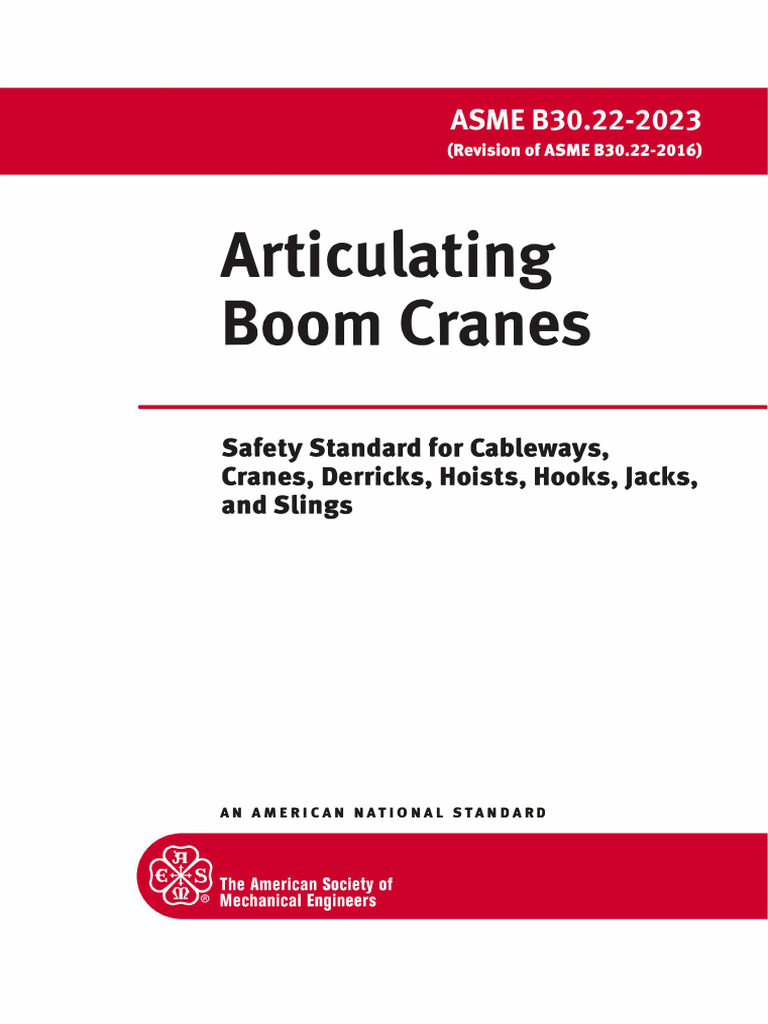 ASME B30.22-2023 | PDF | Crane (Machine)
