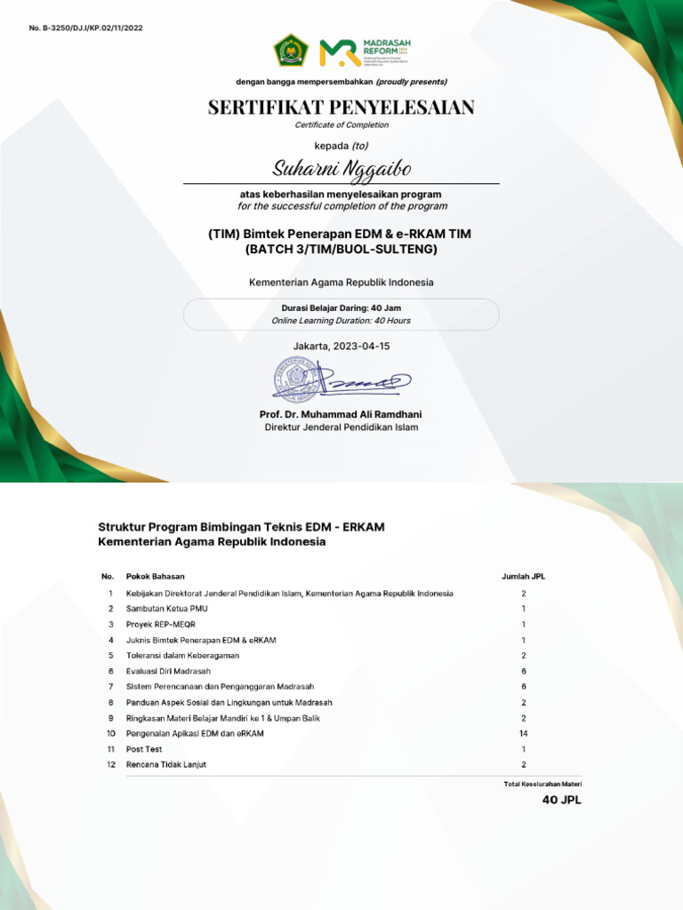 Sertifikat Wani | PDF