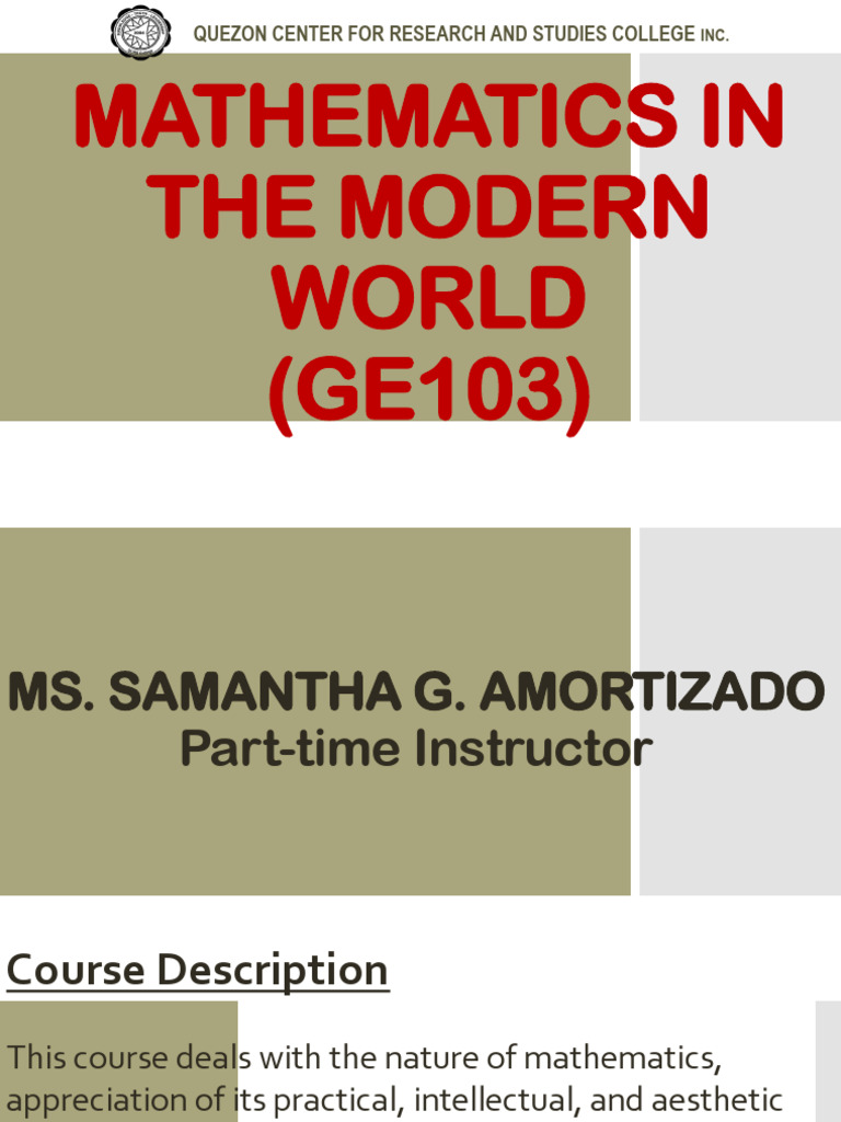 Mathematics in The Modern World | PDF | Pattern | Symmetry