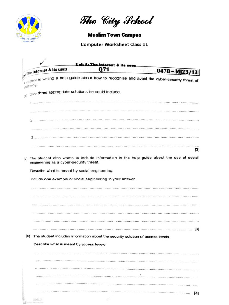 Worksheet Class 11 Computor 31-10-2024 | PDF