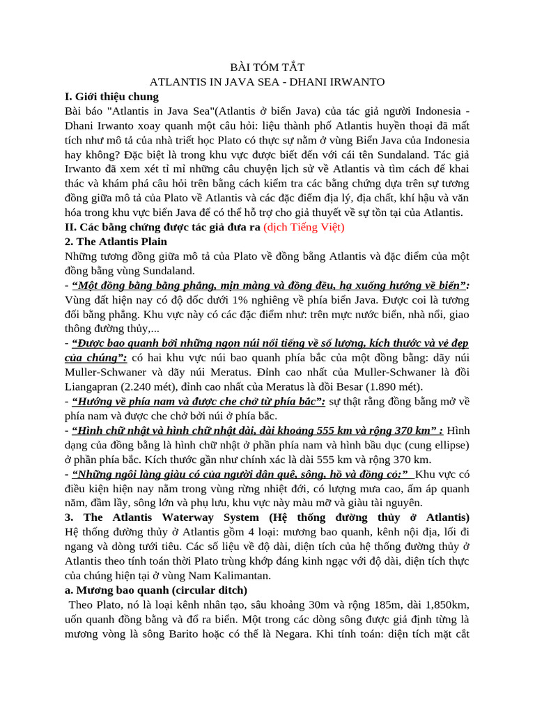 Atlantis in Java Sea | PDF