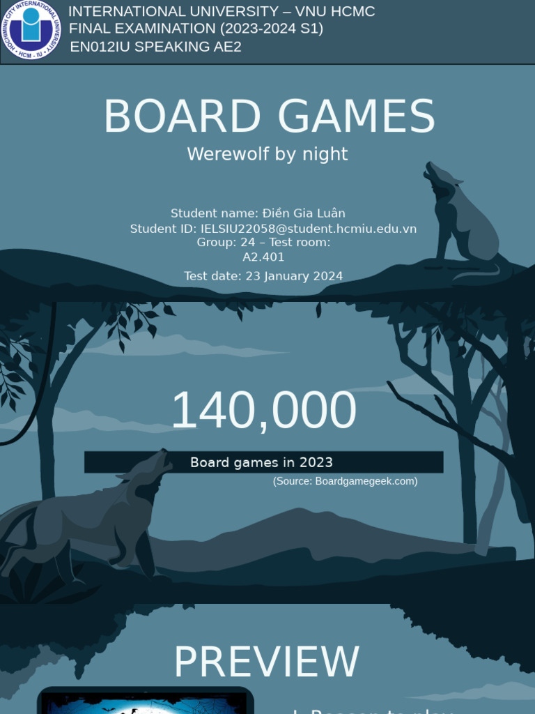 Final Speaking AE2 - IELSIU22058 | PDF | Werewolves