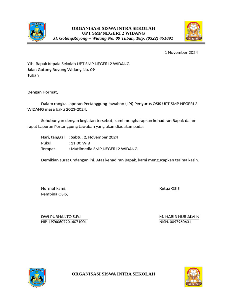 SURAT LPJ MPK (AutoRecovered) | PDF