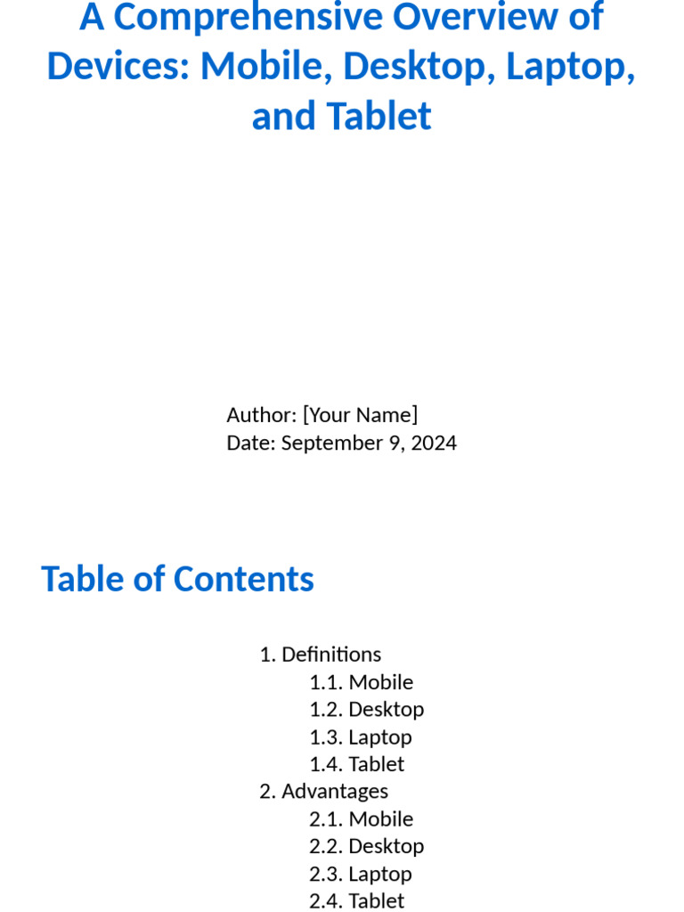 Devices Overview Presentation Updated No Images | PDF