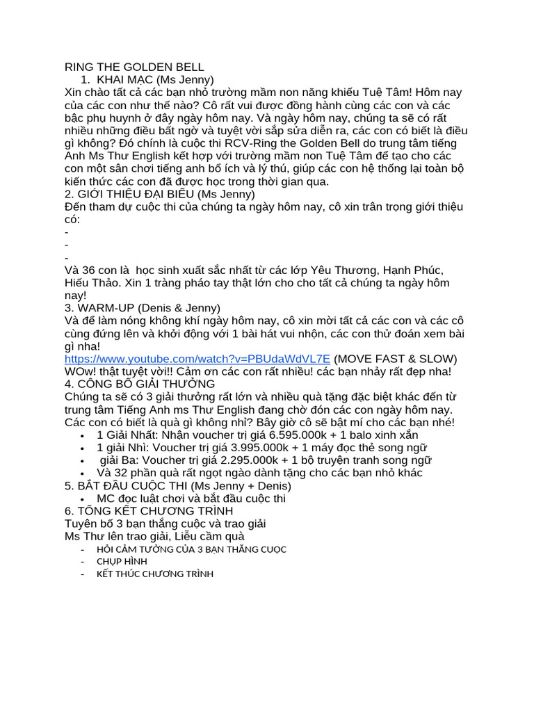 Ring The Golden Bell | PDF