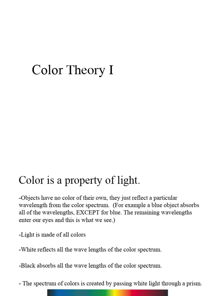 Color Theory I (Presentation) Author Sunywcc 2d Design | PDF | Color | Hue