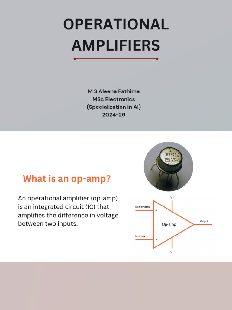 OP-AMP | PDF | Operational Amplifier | Amplifier