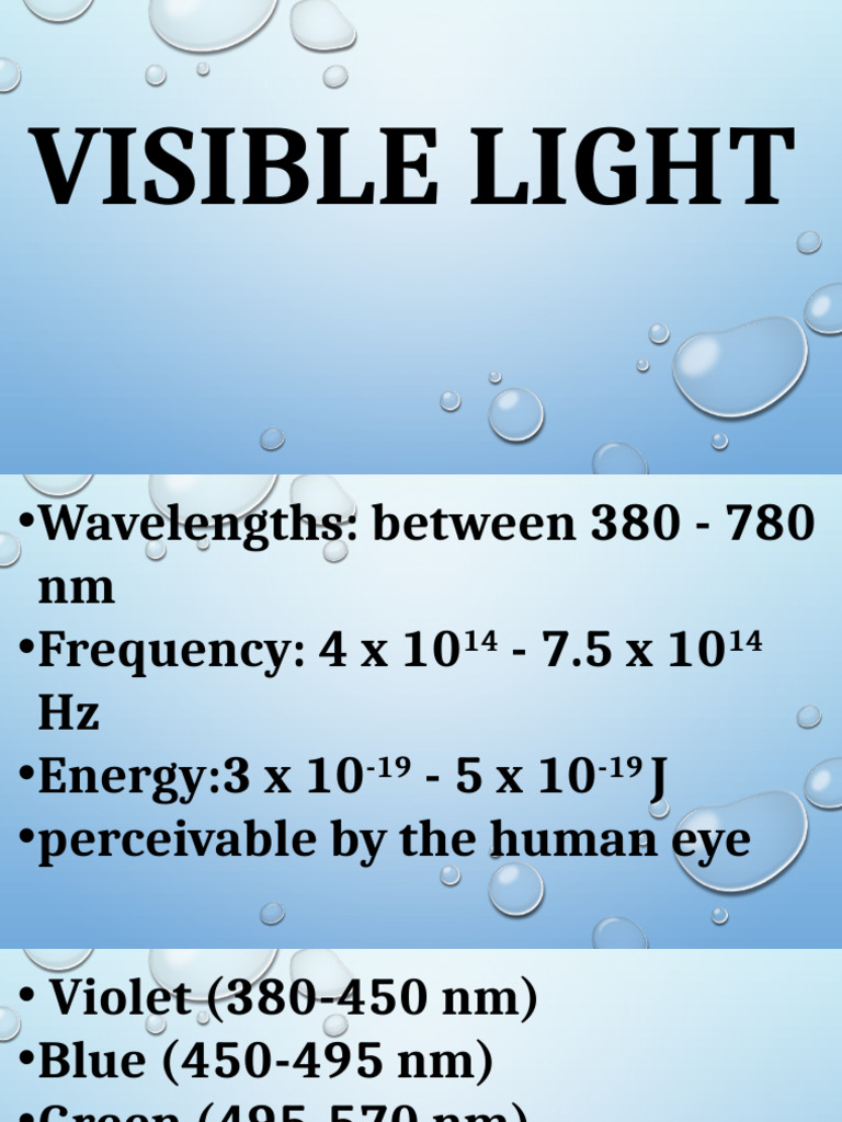 Visible Light | PDF | Wellness | Science & Mathematics