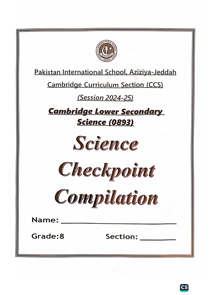 Science Checkpoint Past Papers Grade 8 | PDF