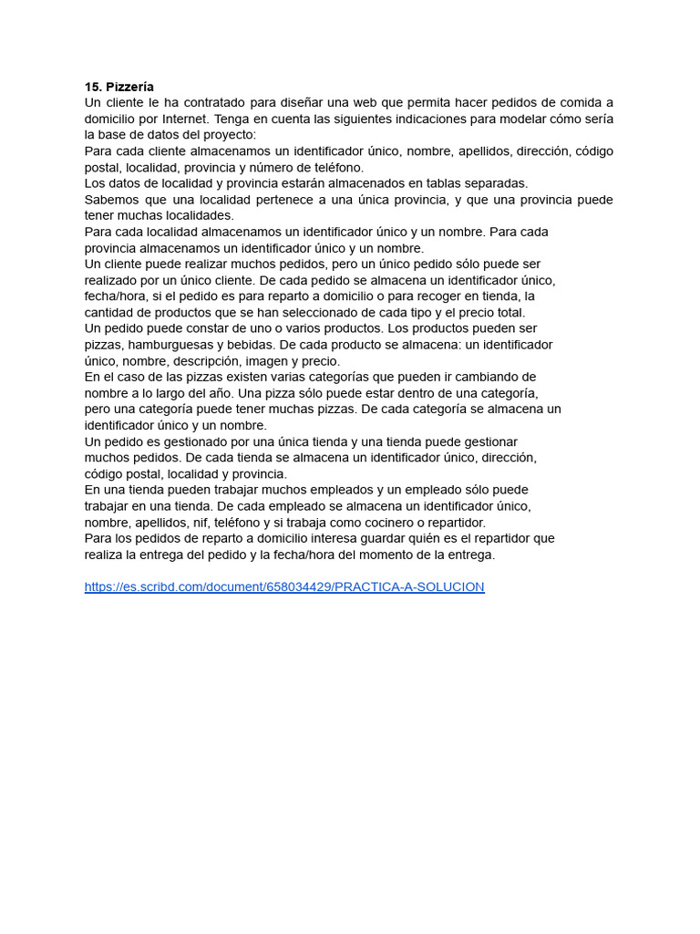 15 Ejercicio BBDD | PDF