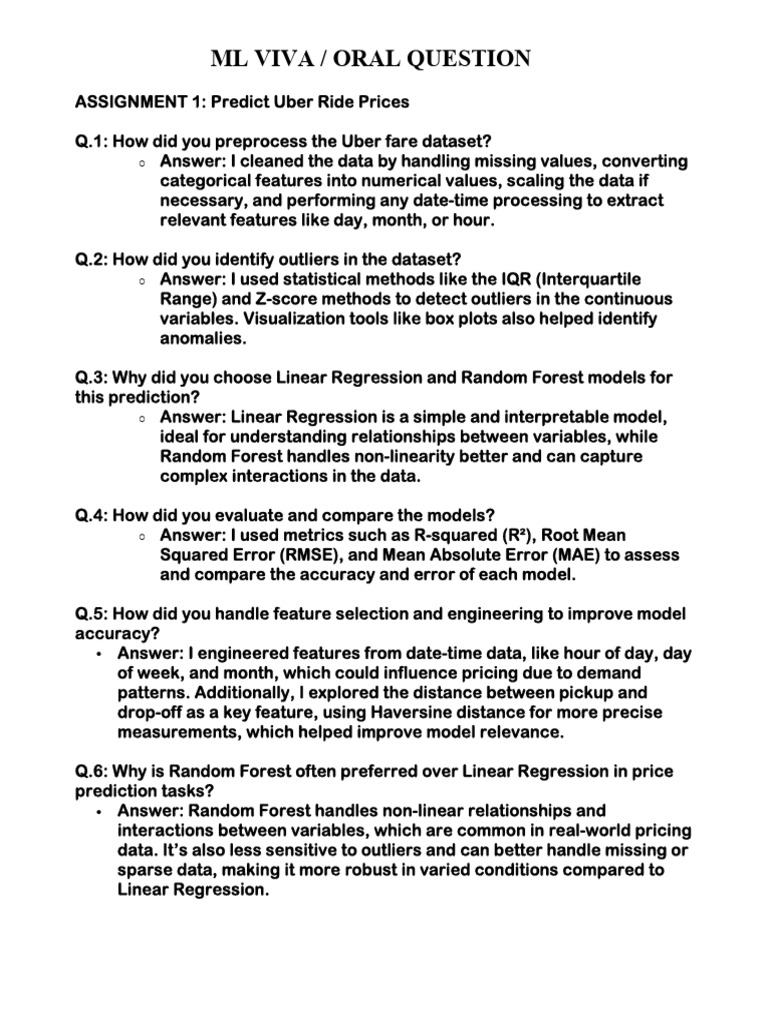 ML Lab Viva Questions and Answers | PDF | Regression Analysis ...