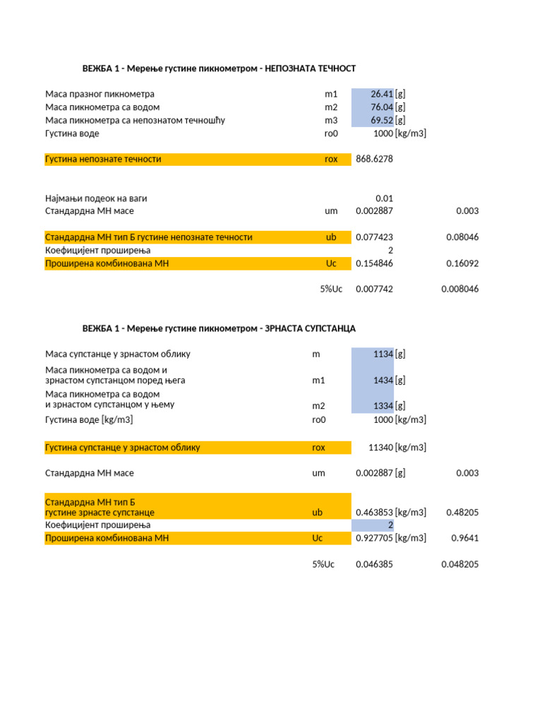 LabF Obrada Rezultata Merenja V1-V8 | PDF