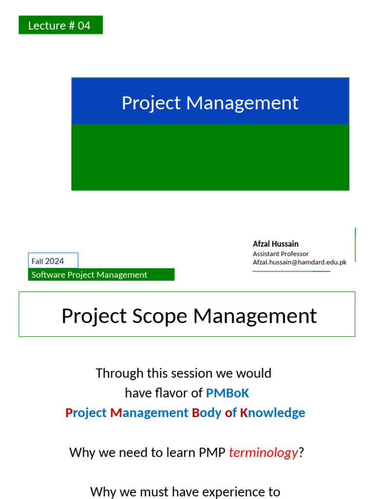 Project Scope Management | PDF | Project Management | Computing