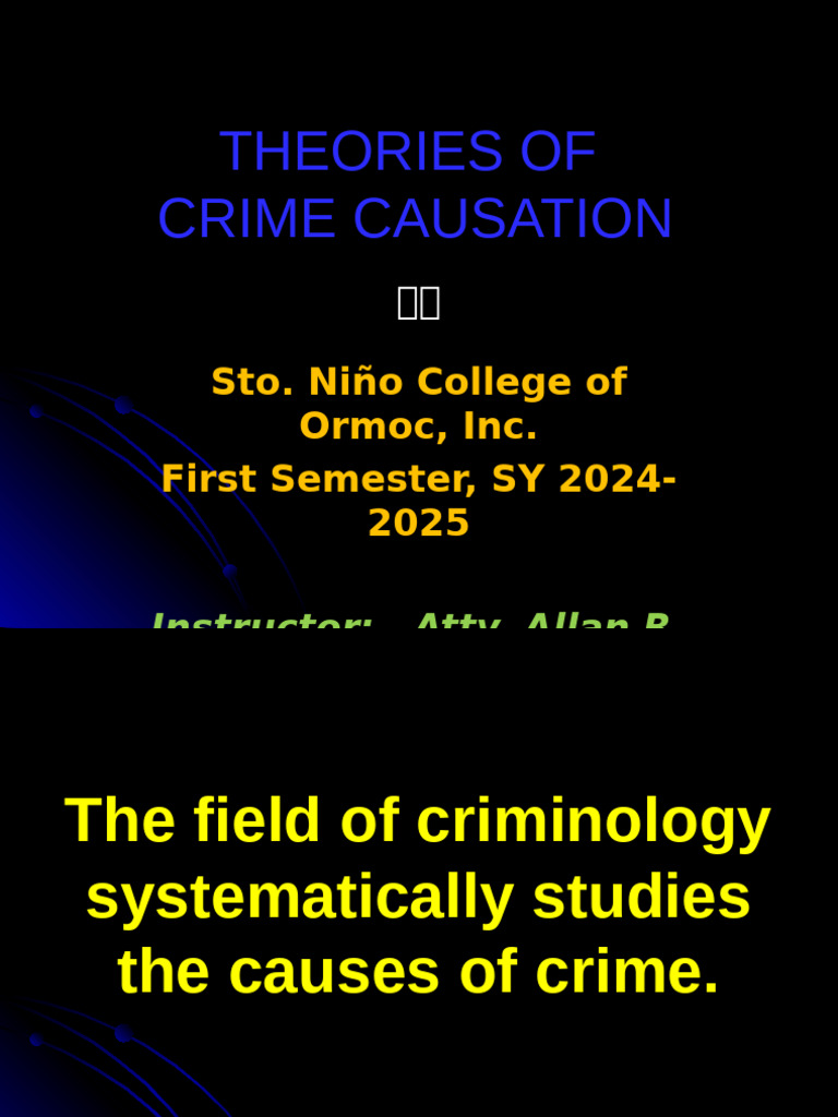 Theories of Crime Causation Explained | PDF | Crimes | Crime & Violence