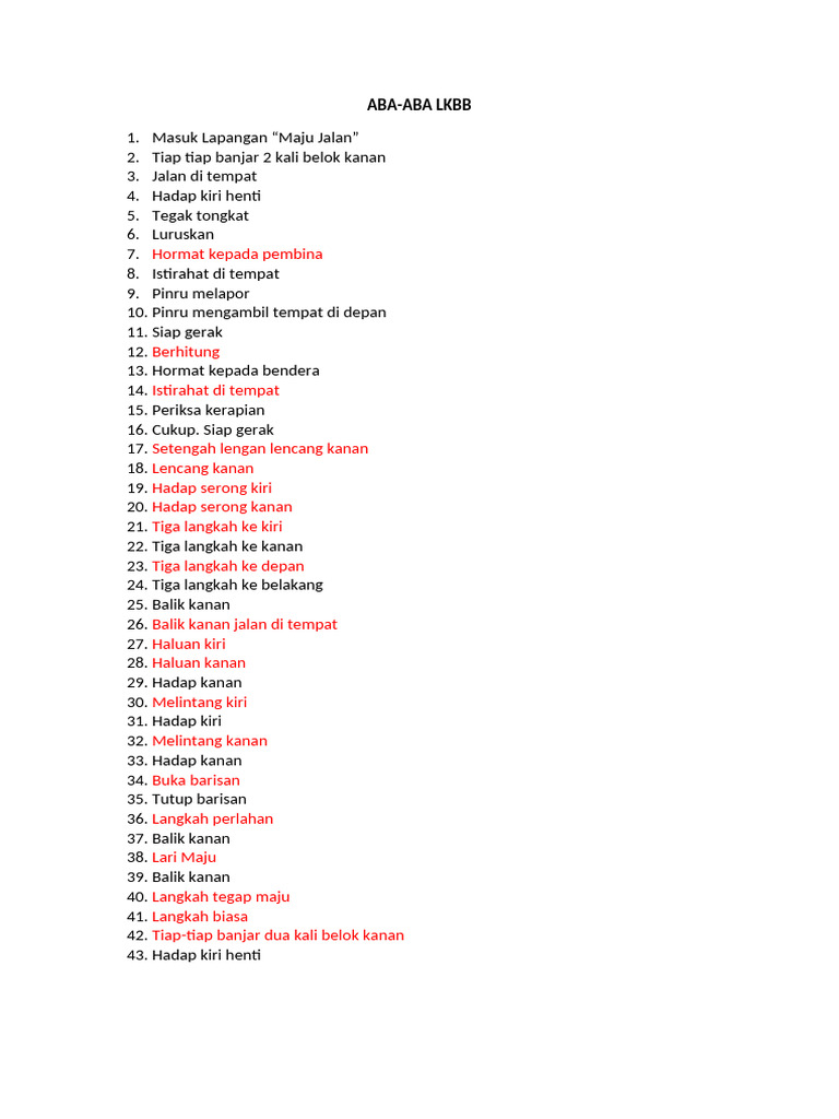 Aba Aba LKBB | PDF
