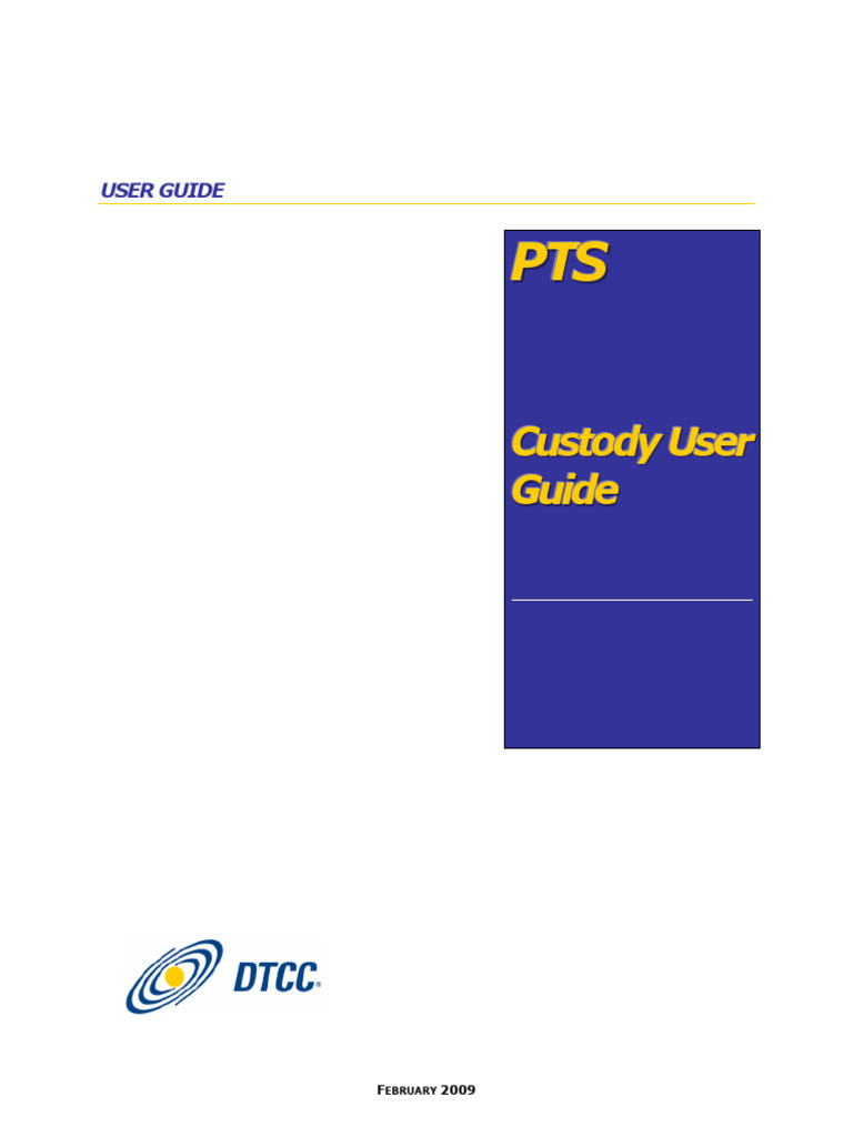 Custody_PTS_User_Guide | PDF | Menu (Computing) | Fax