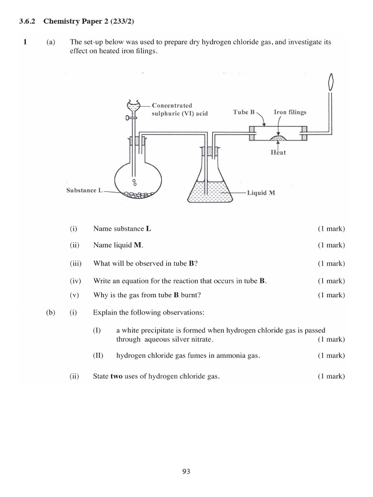 2014 Kcse Chemistry QS Papers | PDF
