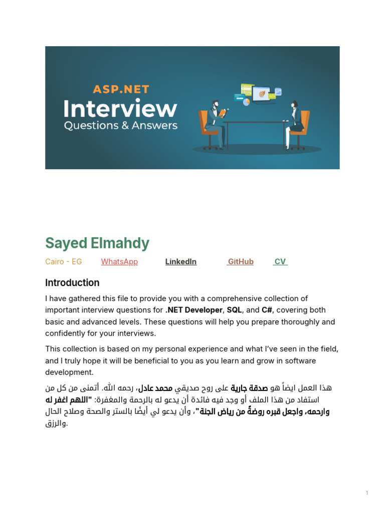 .NET Developer Interview Questions Guide | PDF | Language Integrated ...