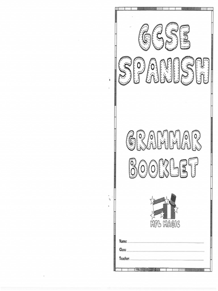 GCSE - Spanish Grammar Booklet | PDF