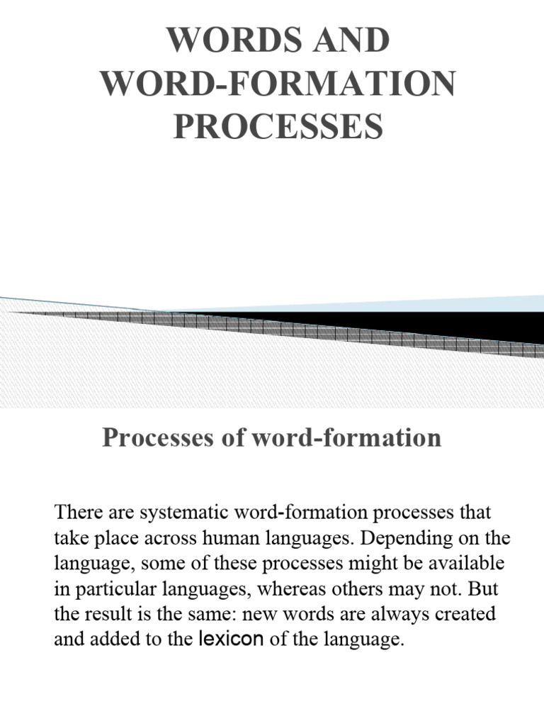 Word Formation | PDF | Word | Semantics