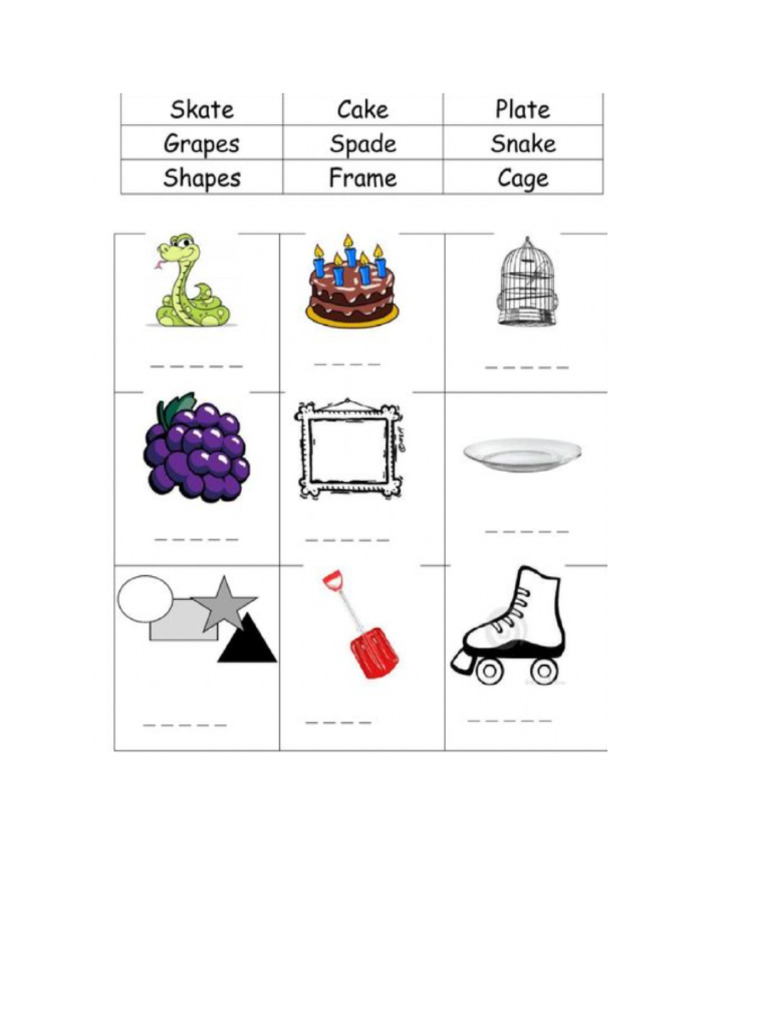 a_e worksheets | PDF