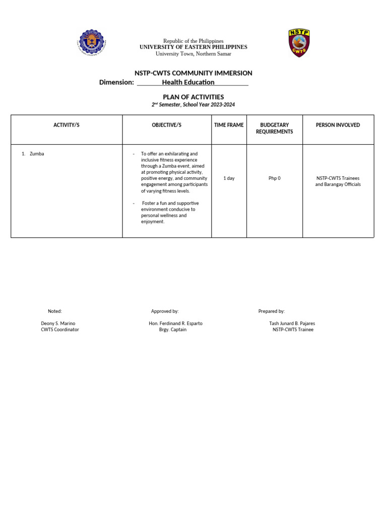 Health Project Proposal | PDF