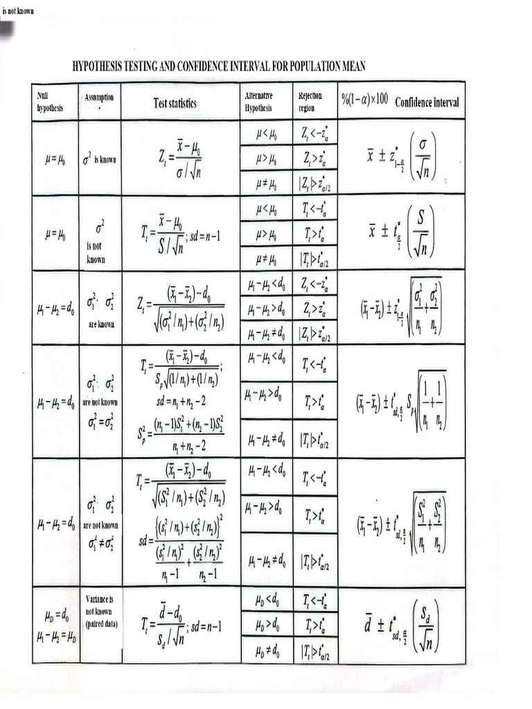 Hypothesis Testing For Mu-English | PDF
