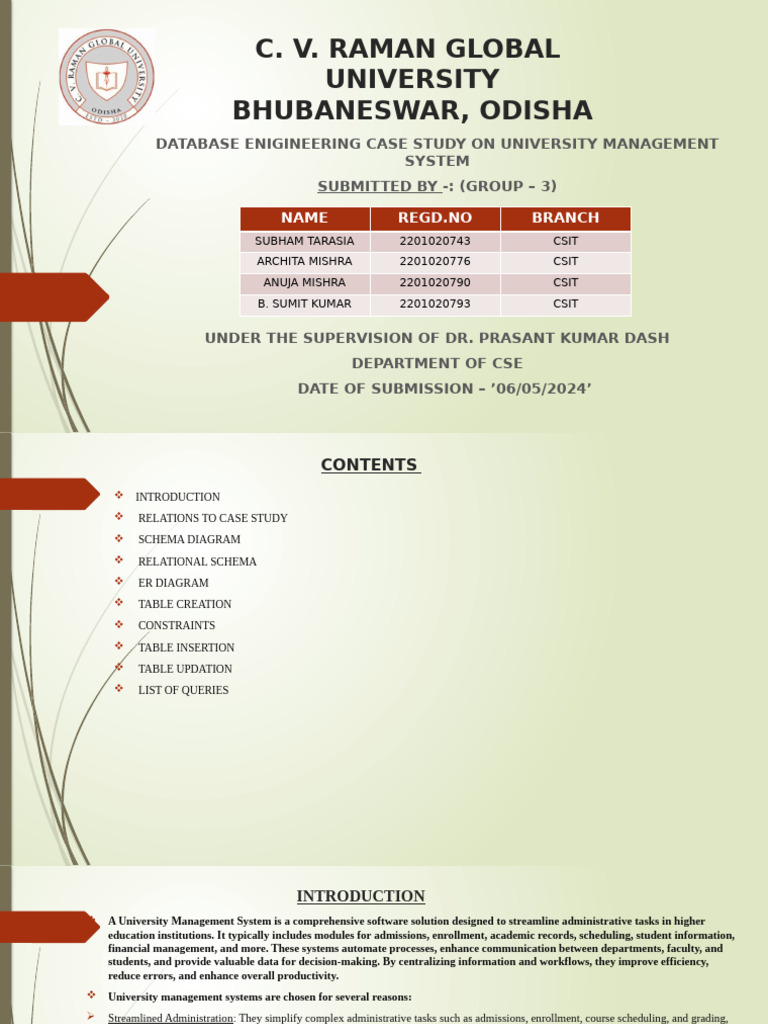 University Management System | PDF | Databases | Relational Database