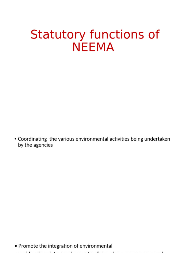 Statutory Functions of Neema | PDF | Science & Mathematics