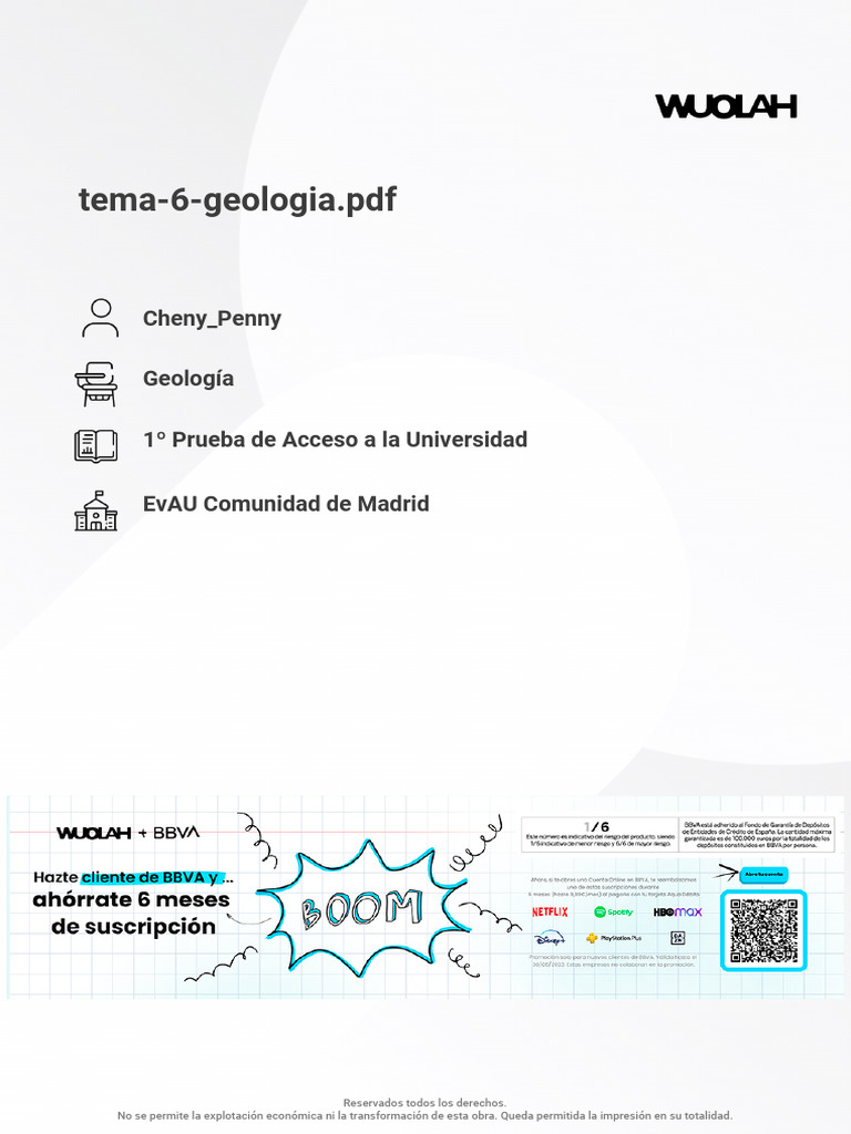 Wuolah Free Tema 6 Geologia | PDF | Roca (geología) | Magma