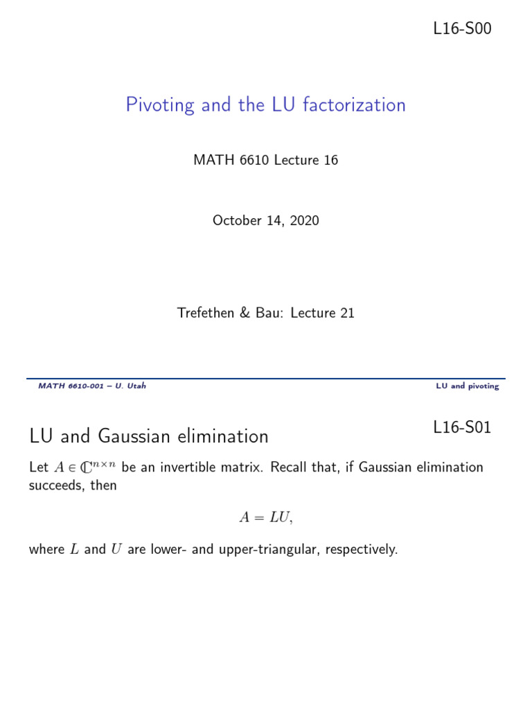 Lec 16 M | PDF | Operator Theory | Functions And Mappings