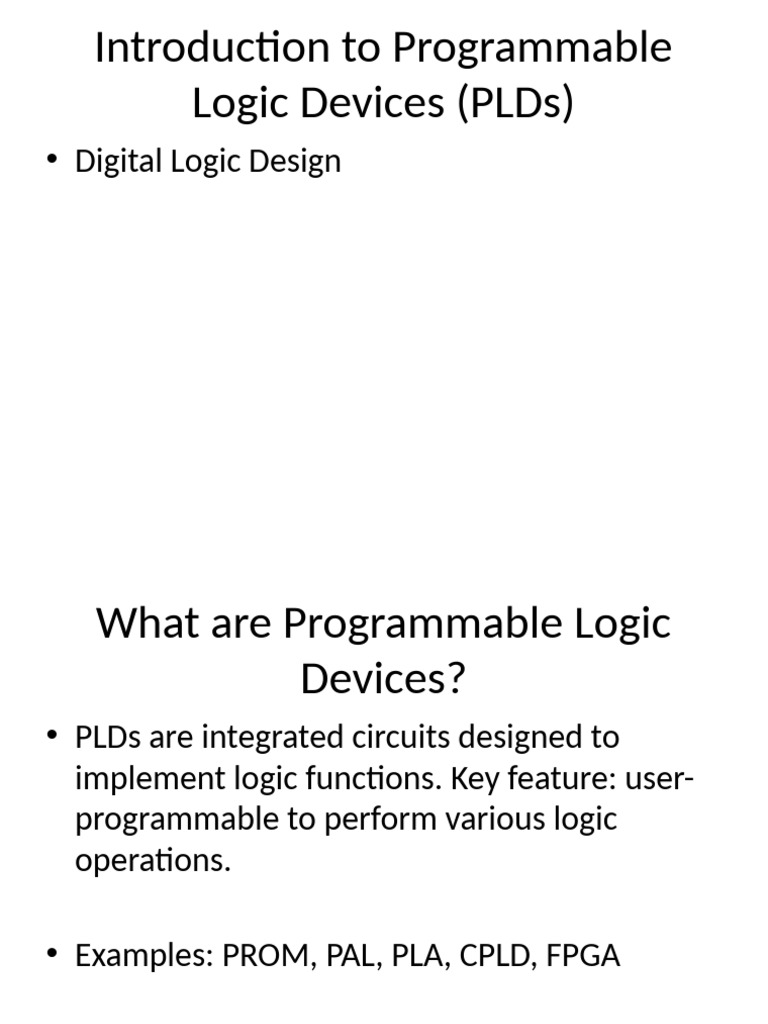 PLD Presentation | PDF | Field Programmable Gate Array | Electronic Design