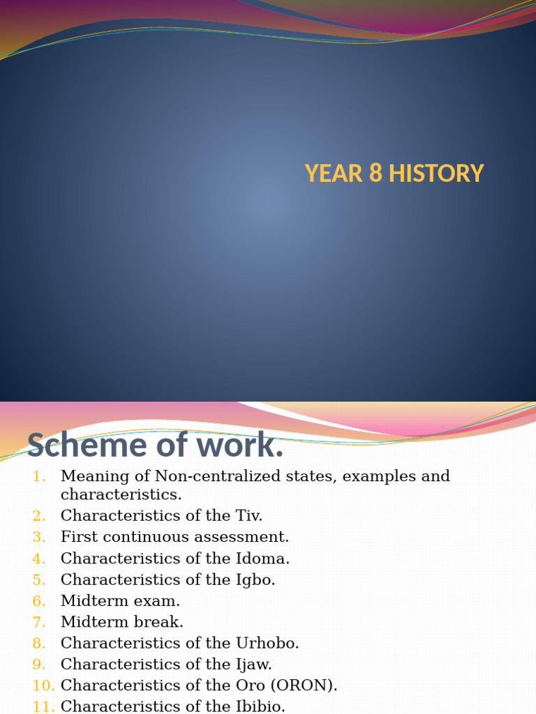 History Year 8 Slides | PDF | Nigeria | Igbo People