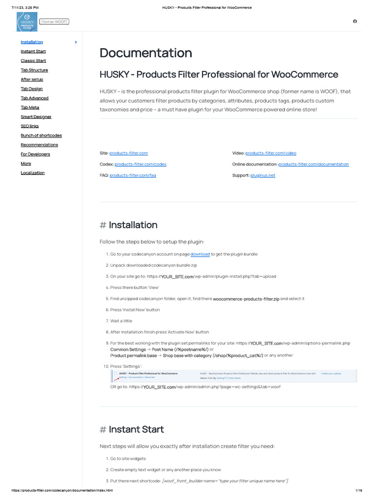 HUSKY - Products Filter Professional For WooCommerce | PDF | Search Engine Optimization | Java ...