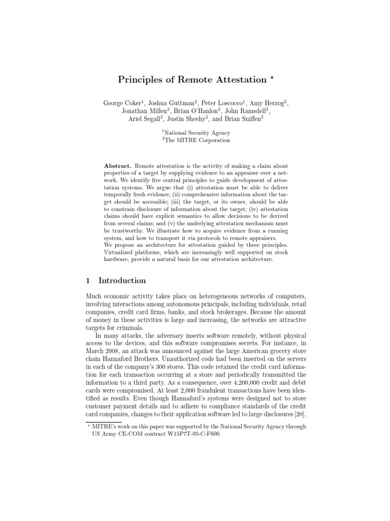 Remote Attest | PDF | Pointer (Computer Programming) | Virtual Machine