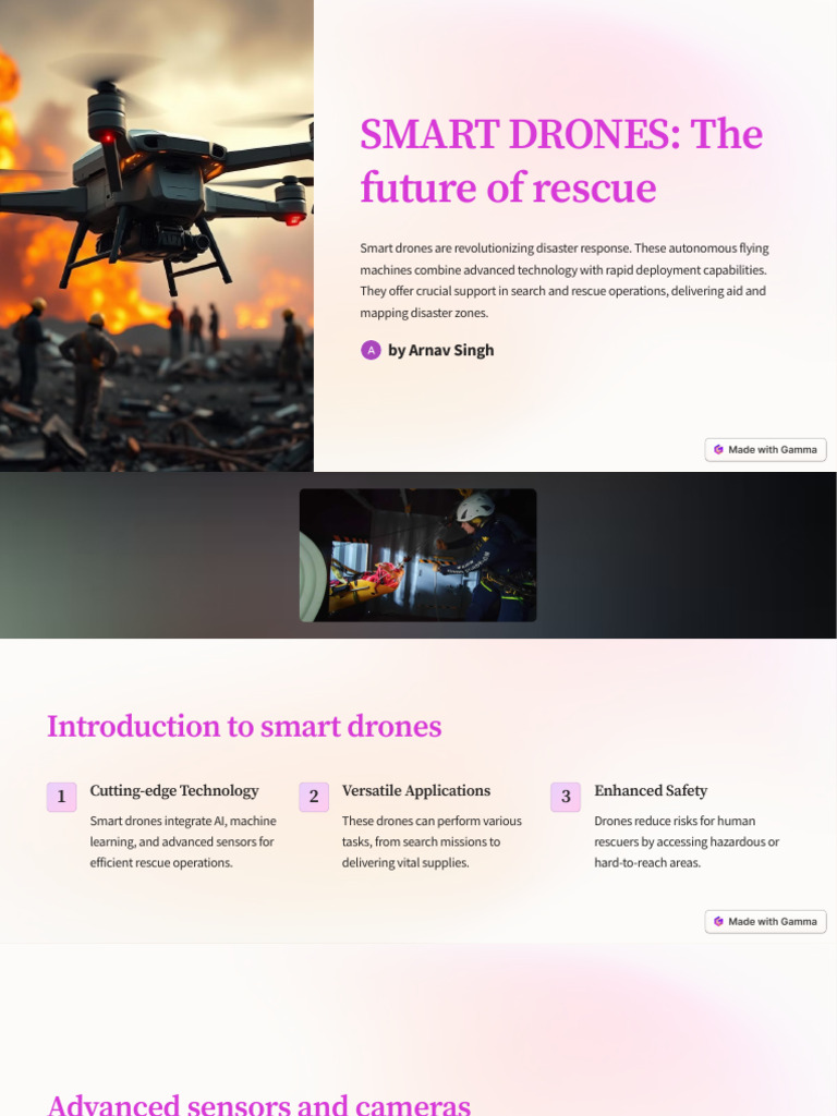 SMART DRONES The Future of Rescue | PDF | Unmanned Aerial Vehicle | Artificial Intelligence