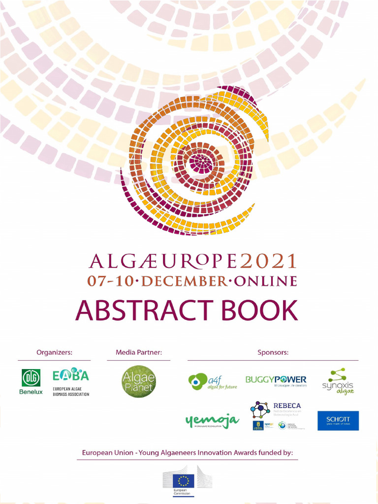 Abstract Book Algaeurope 2021 1 | PDF | Photosynthesis | European Union