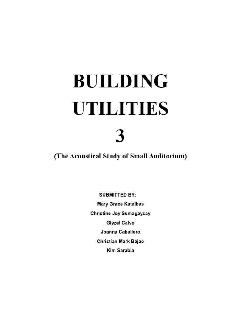 Acoustical Study of Small Auditorium | PDF | Hearing | Classical Mechanics