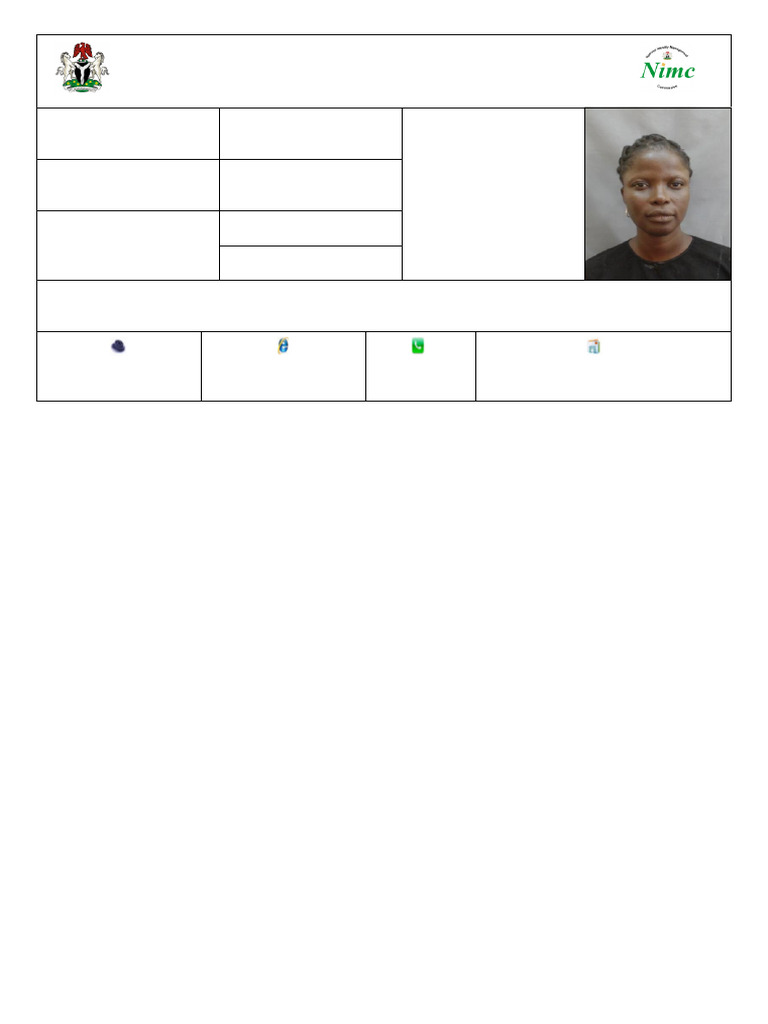 NIN Slip Sample for Nigeria | PDF