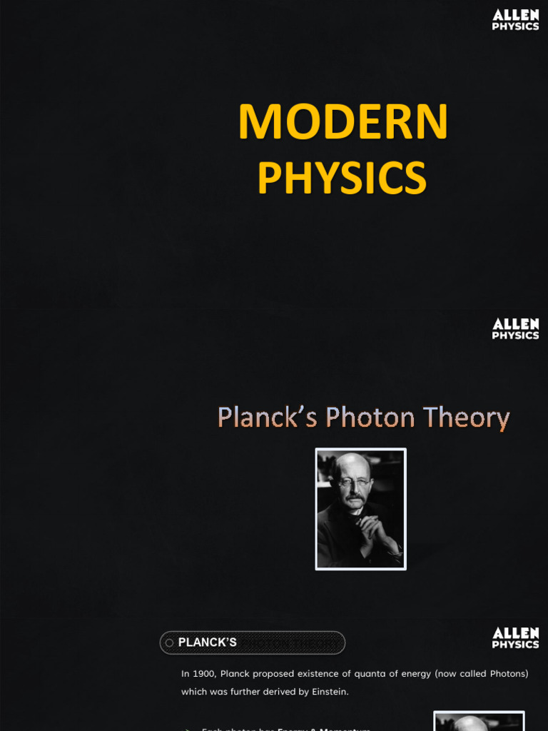 Modern Physics 01-01 | PDF | Photoelectric Effect | Photon