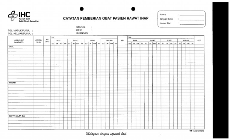 Form Catatan Pemberian Obat Pdf