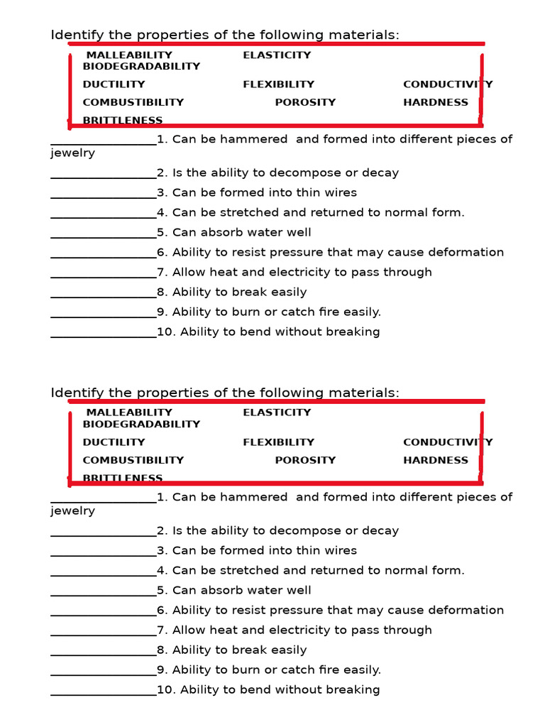 QUIZ Properties of Matter | PDF