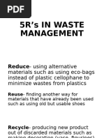 5Rs of Waste Management - Group 5 | PDF | Waste | Reuse