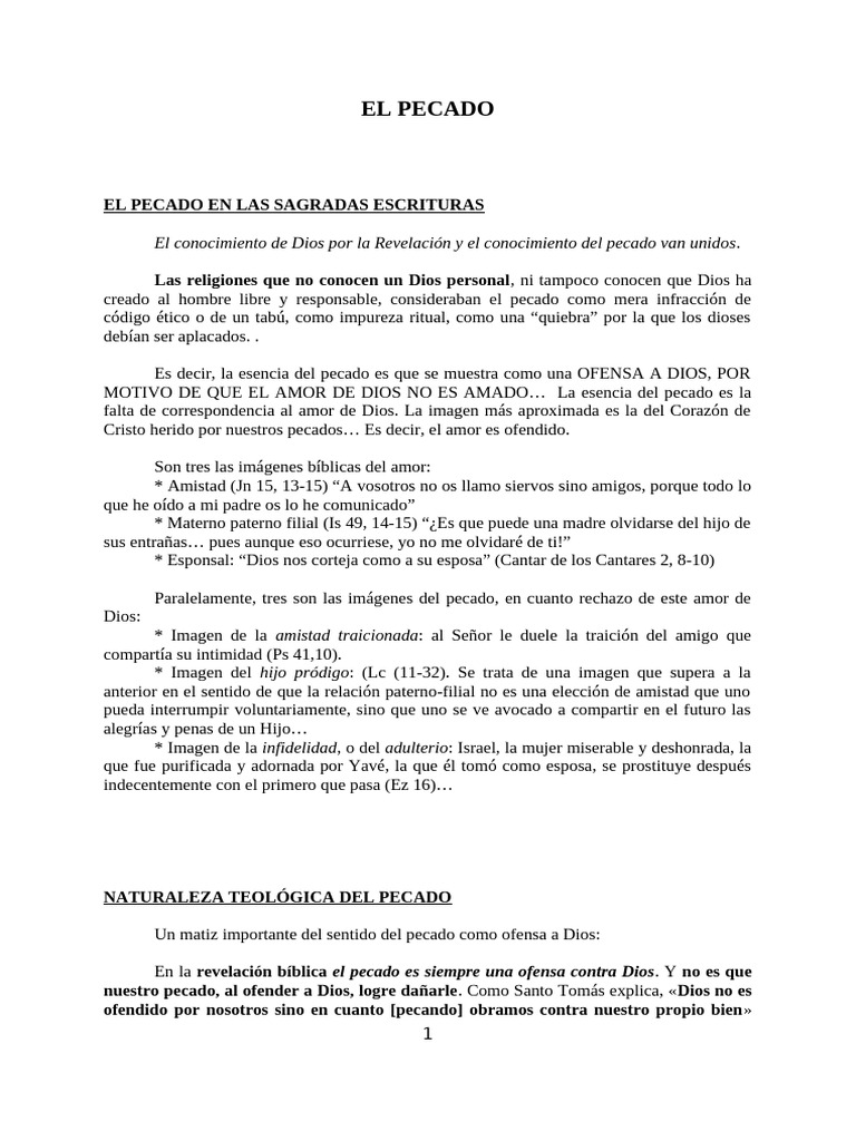 3 El Pecado Pdf Pecado Gracia Divina