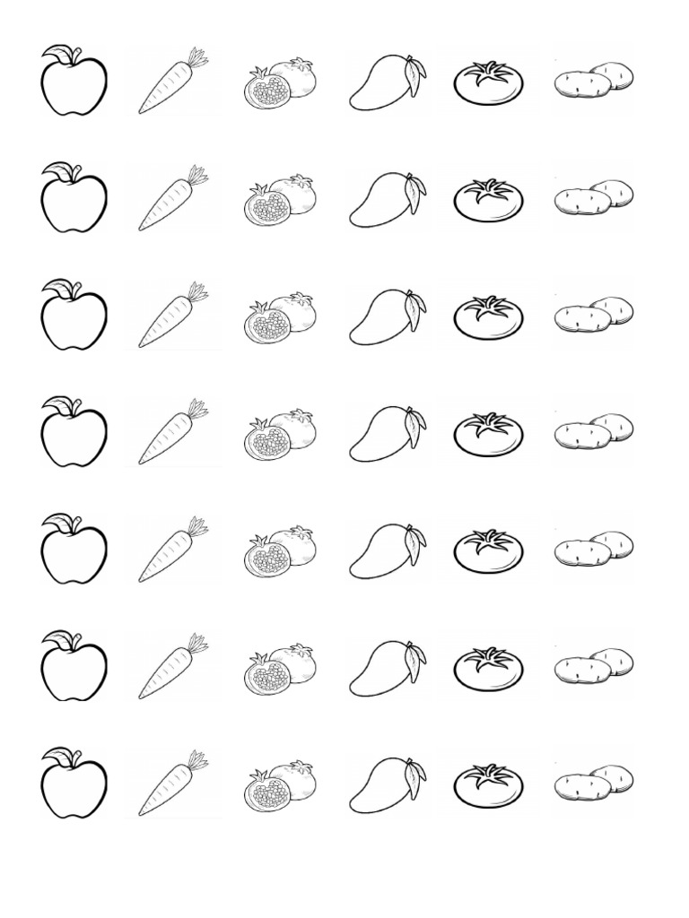 Fruits and Vegetables Worksheet | PDF