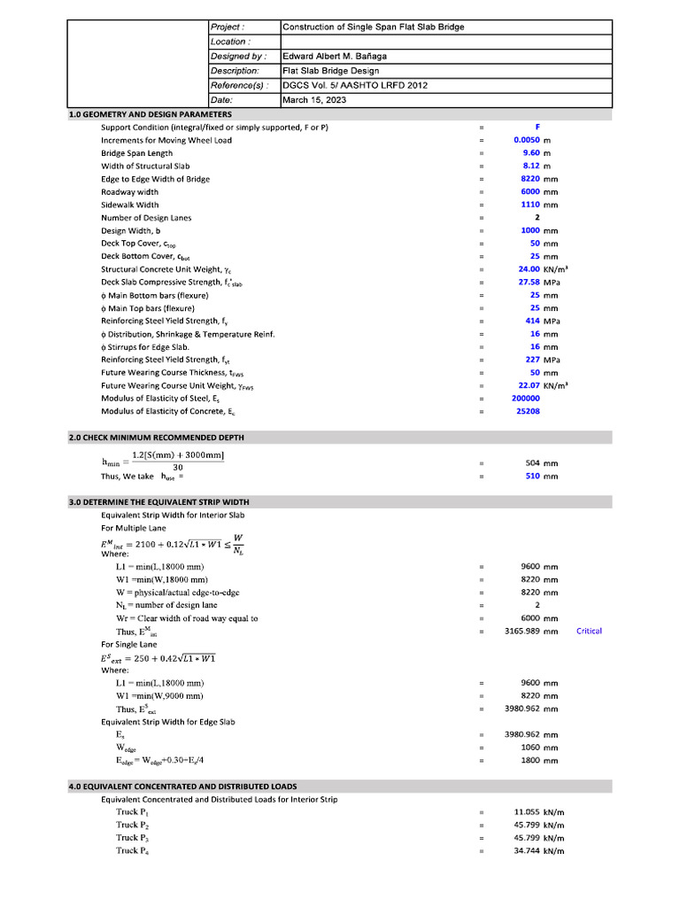 Flat Slab Page 1-2 | PDF