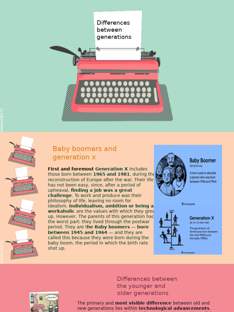 Differences Between Generations | PDF | Millennials | Baby Boomers